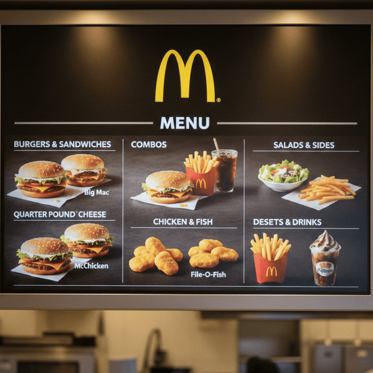 McDonald's Menu Prices & Calories in Canada